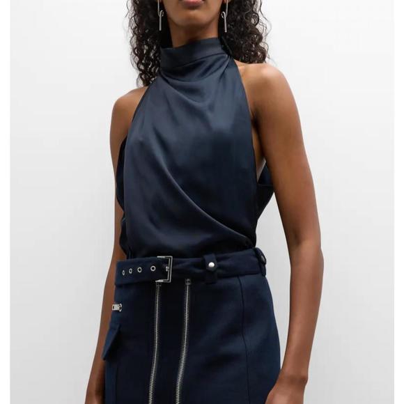 A.L.C. | Tops | New Alc Erin Draped Top In Navy | Poshmark